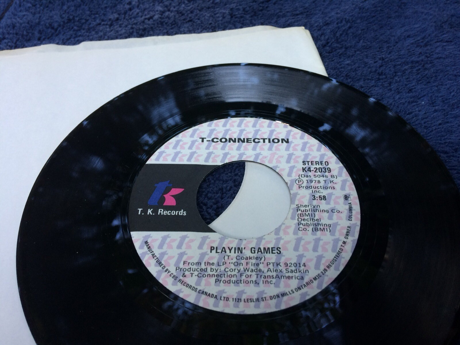 T - CONNECTION AT MIDNIGHT ~ PLAYIN' GAMES 45 RPM VINYL 7 CG | eBay