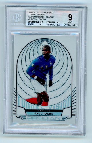 2019-20 Paul Pogba Panini Obsidian Contra France Soccer Card 3/8 BGS 9 ...