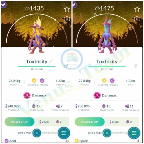 Pokémon Go Shiny Dynamax Toxtricity Background Global ALL Forms P T C ...