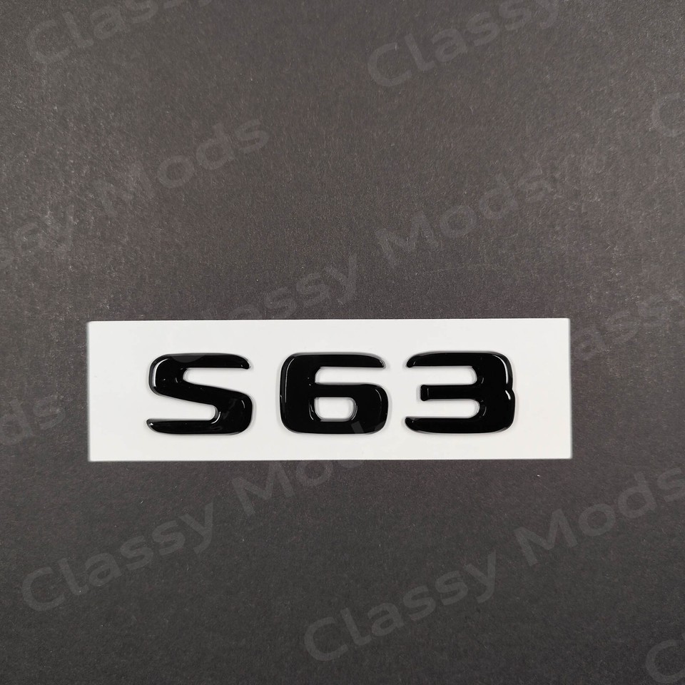 S63 AMG W223 Emblem Badge Combo SET for Mercedes-Benz | Gloss Black ...
