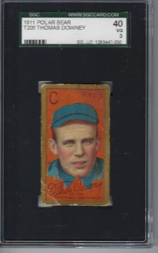 1911 T205 baseball card Thomas Downey Cincinnati Reds graded SGC 3 ...