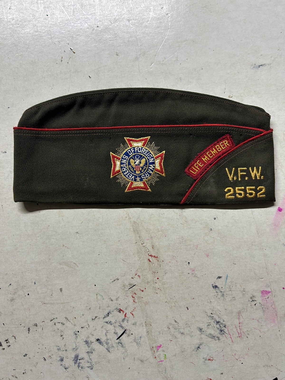 1974Vintage VFW 2552 Indiana, Life Member Hat, veterans vtg USA Asst ...
