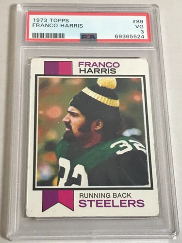 1973 Franco Harris Pittsburgh Steelers Topps Rookie Card #89 PSA Graded ...