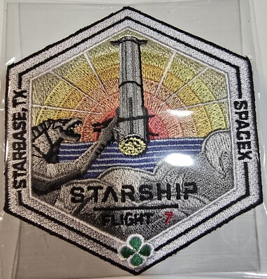 Authentic SpaceX Starship Test Flight 7 Space Launch Official Mission ...
