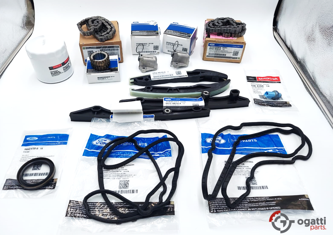 TIMING CHAIN KIT 5.0L NEW FORD OEM SET-14 MUSTANG F-150 5.0L V8 32V ...