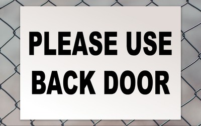 Please Use Back Door Signage Colour Sign Printed Heavy Duty 4205 | eBay