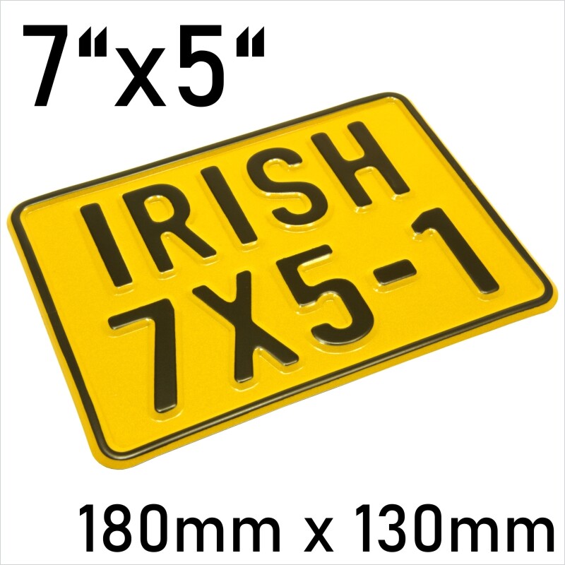 7x5 Irish Ireland Font Novelty Show Metal Pressed Number Plates ...