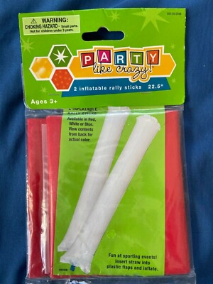 2 Red Rally Sticks For Sporting Events or Rallies 22.5" *NEW IN PACKAGE ...