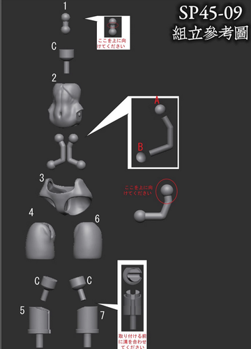 SH 1/12 Female Soldier SP45-08 Resin Body GK Modification Model for 6 ...