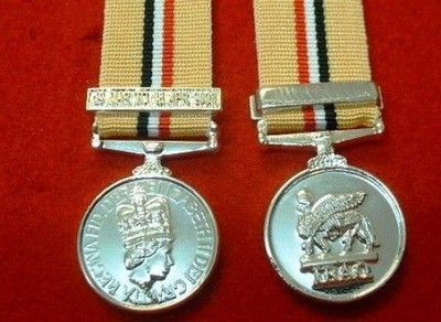 Quality OP/Telic 1 Iraq Miniature Medal Gulf War 2 Medal Iraq Miniature ...
