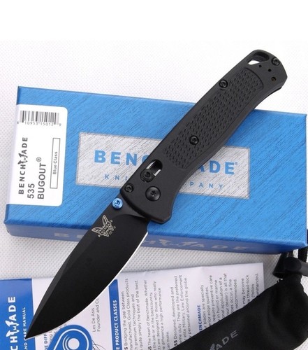 Benchmade Knives Bugout 535 Black Grivory Handle CPM-S30V Blade Folding ...