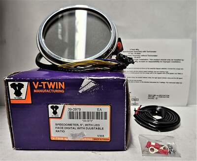 V-Twin 39-0979 LED 5" Digital Speedometer Assembly (PM131OF) | eBay