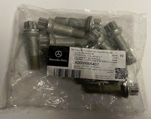 Set of 10 Genuine Mercedes-Benz Wheel Bolts OEM# A0009905407 Made in ...