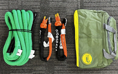 4WD Recovery Kit 4pcs Kinetic Rope 11K+ Soft Shackle 15K + Bag 4x4 ...