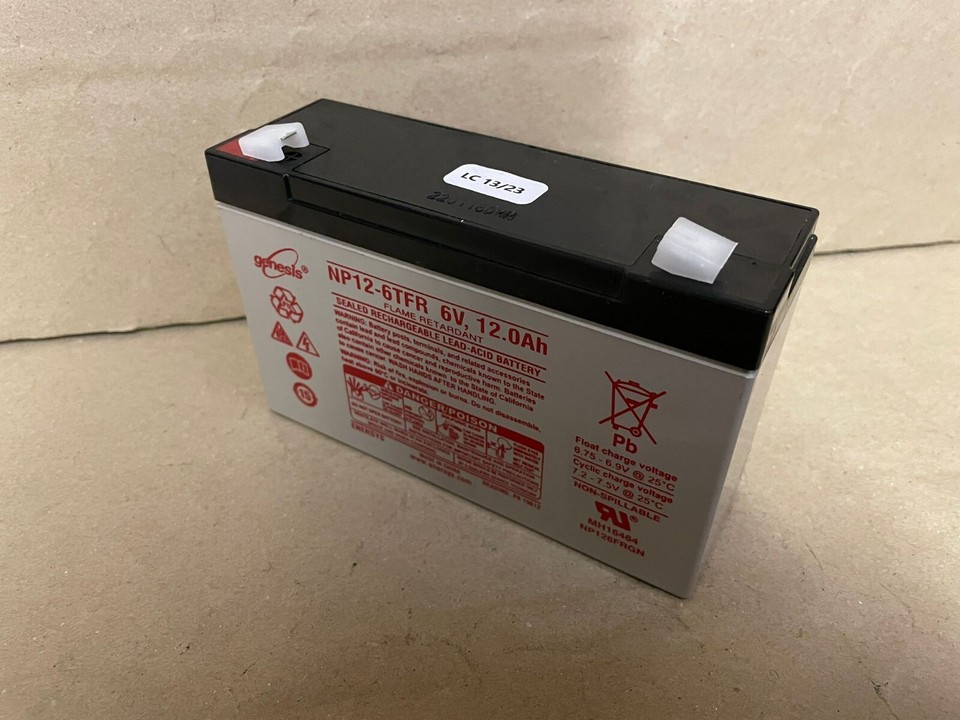 6V 12Ah 6V 10AH Sealed Lead Acid Replacement VRLA Battery . ENERSYS ...