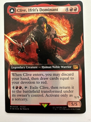 Clive, Ifrit's Dominant MTG Final Fantasy *EXTENDED ART* *FOIL* | eBay