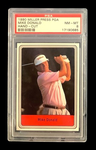 1990 donruss miller press #0 mike donald rc; PGA golf rookie PSA 8 (POP ...