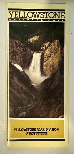 1982 Yellowstone National Park Map Brochure WY Wyoming Vintage Travel ...