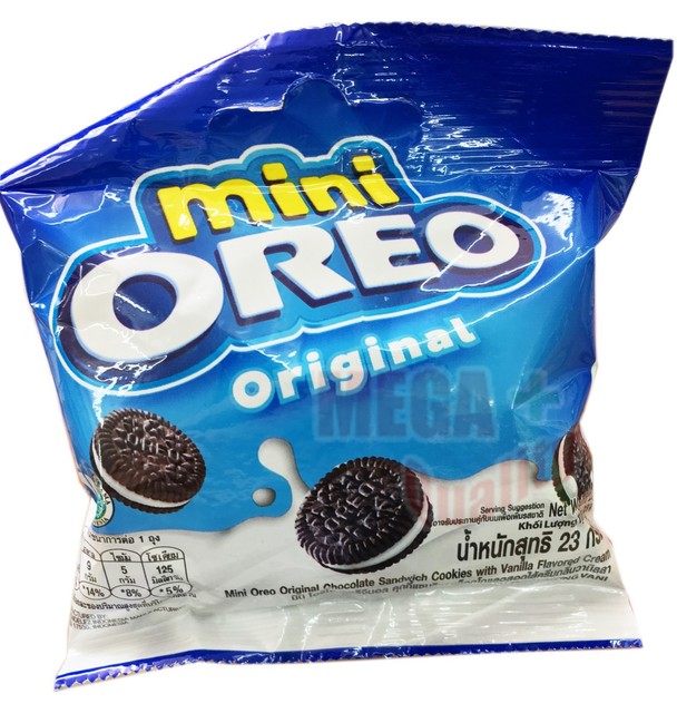 6x Mini Oreo Original Chocolate Sandwich Cookies With Vanilla Flavored ...