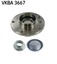 SKF Front Wheel Bearing Kit VKBA 3667 fits BMW 8 Series E31 850i, Ci ...