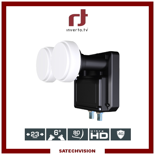 LNB Monoblock Twin 6° Inverto Black Pro 0.2 dB Gain 65 dB Full HD 3D ...