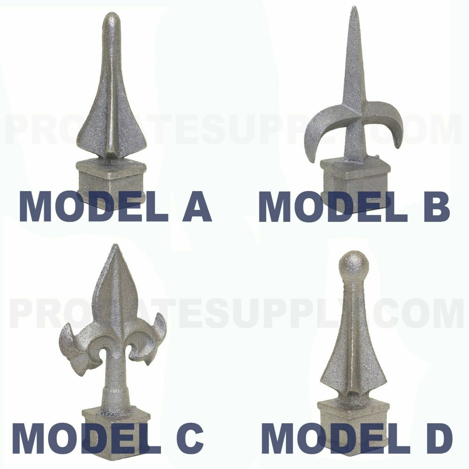 5/8" Cast Iron Spear, Finial, Spire, Ornamental Fence Topper Wrought ...