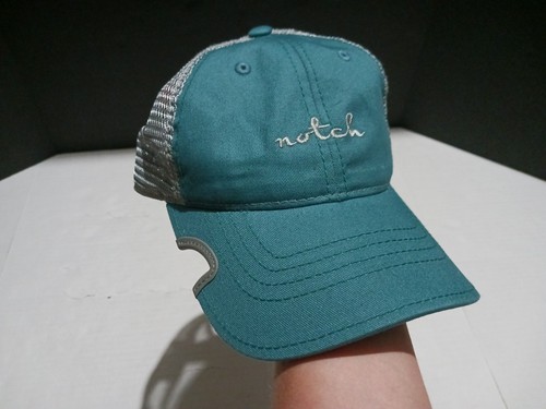 Notch Sunglasses Ponytail Hole Blue Teal Mesh Adjustable Snap Baseball ...