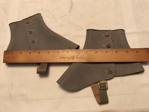 1800’s Vintage Grey Felt Edwardian Victorian Spatterdashes “Spatts” | eBay