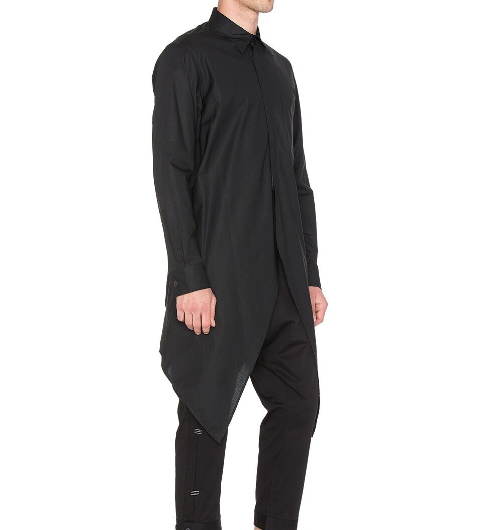Y-3 Yohji Yamamoto Collar Zip Long Shirt Tunic y3 adidas | eBay