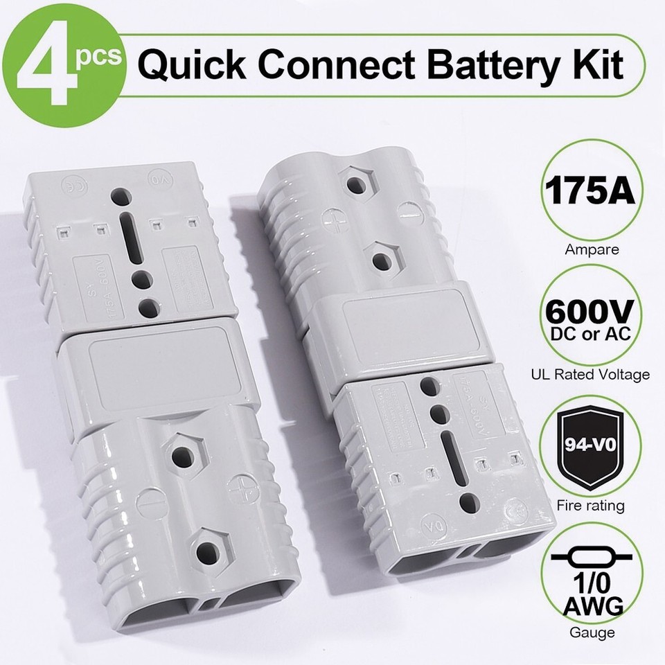 4X Battery Quick Connect Disconnect Jumper Connectors Cable Plug Winch ...