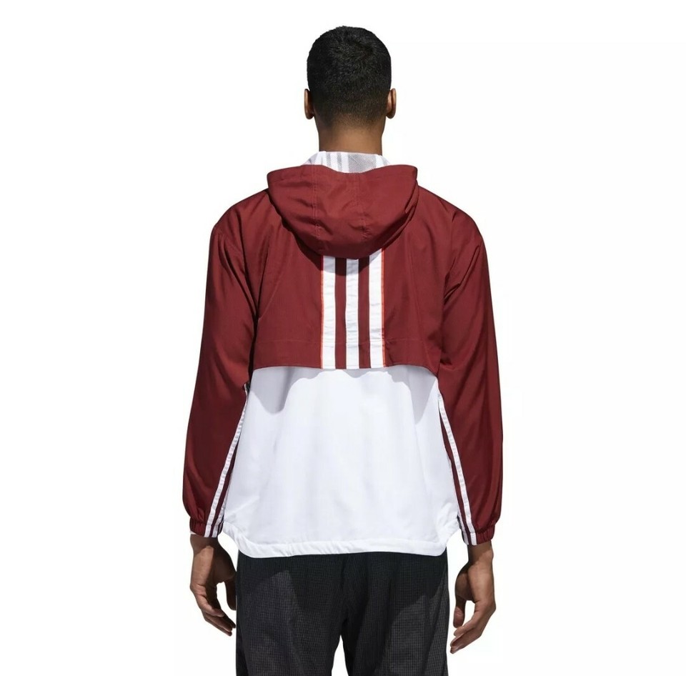 Adidas Men's Size S Originals Anorak Jacket Noble Maroon DJ2853 NWT ...