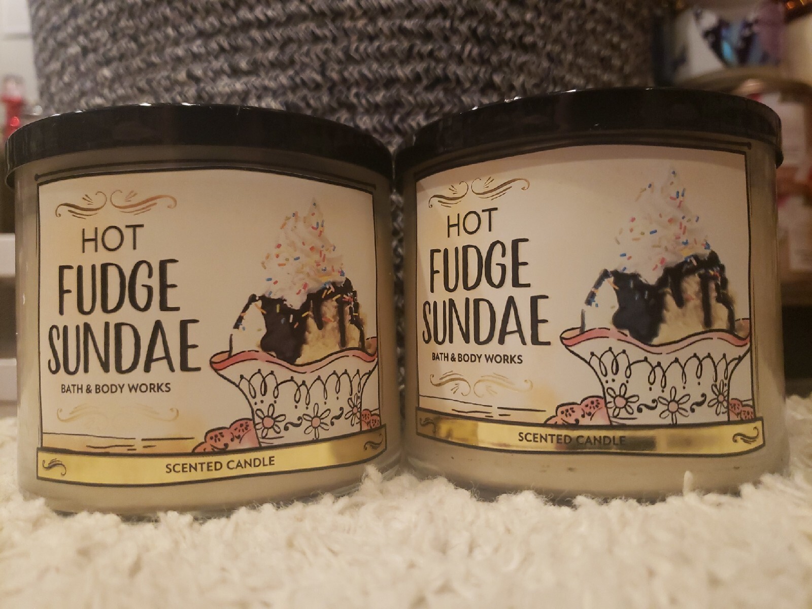 Bath & Body Works HOT FUDGE SUNDAE 3-Wick 14.5 OZ Candles X2 Sweet Shop ...