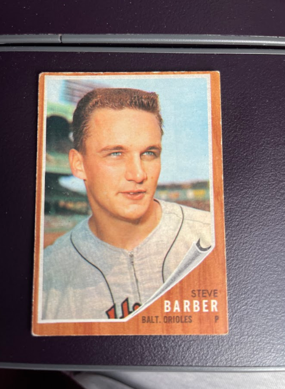 DCC: 1962 Topps Steve Barber Baltimore Orioles #355 VG | eBay