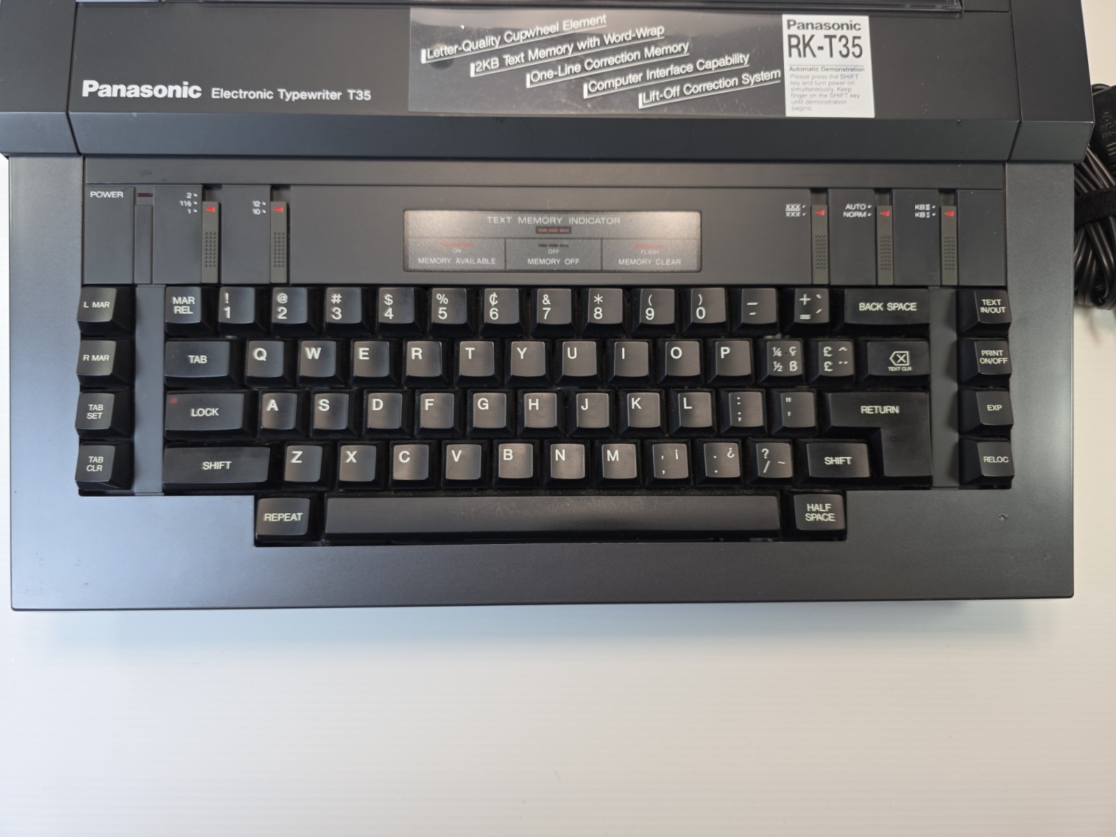 Panasonic Electronic Thermal Typewriter RK-H500 Thermalwriter 12 Tested ...