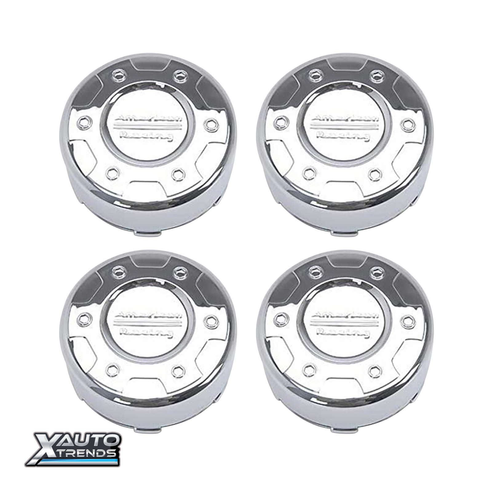 4x American Racing Wheel Center Cap Chrome Snap In Plastic SHORT 88BC ...