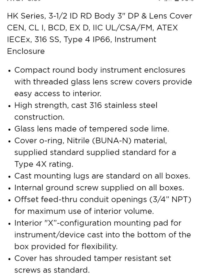 Killark HKSB-GLC Stainless Steel Insurment Enclosures Box & Glass Lens Cover | eBay