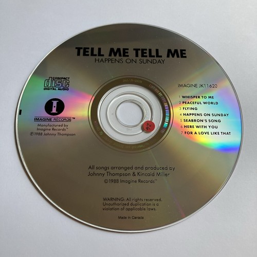 CD DISC ONLY Tell Me Tell Me Happens On Sunday CD | eBay