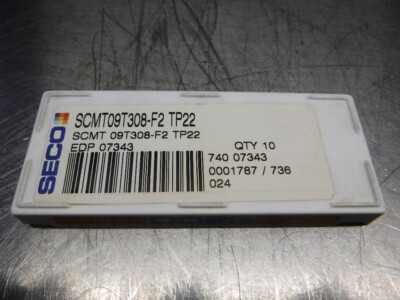 SECO Carbide Inserts QTY10 SCMT09T308-F2 TP22 (LOC1963A) | eBay