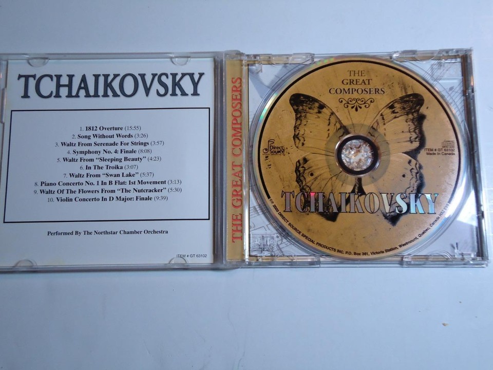 THE GREAT COMPOSERS 5 CD SET BACH BEETHOVEN MOZART CHOPIN TCHAIKOVSKY ...