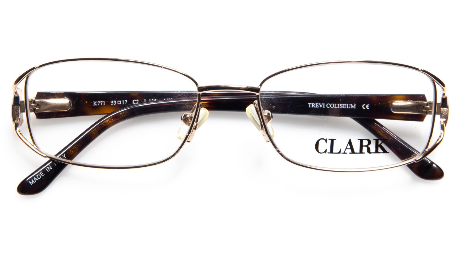 NEW CLARK TREVI COLISEUM K771 C2 GOLD EYEGLASSES FRAME 53-17-135 B33mm ...