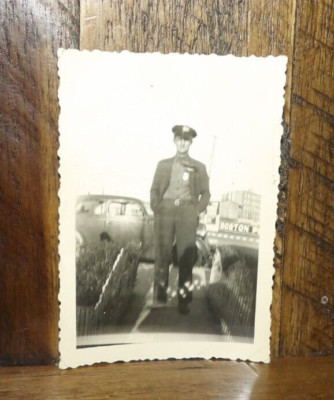 Sale is for a Circa 1950's Snapshot-Boston Policeman with Boston Police ...