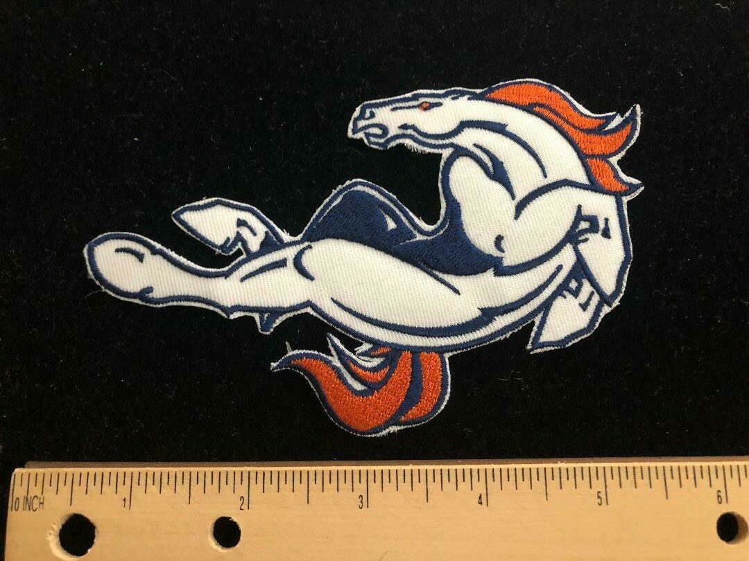 NEW Denver Broncos LOGO Die Cut Patch - Iron-On - Extra Patches Ship ...