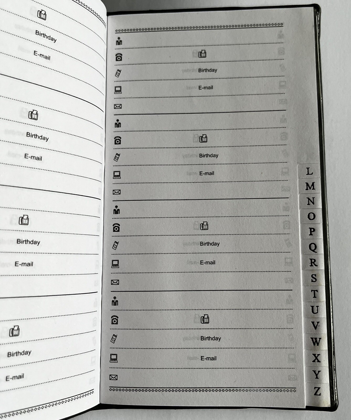 2 Pce 1x Large And 1 X Small Address Book Set Case Bound Telephone Book ...