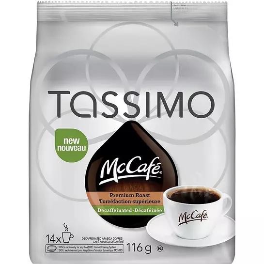 McCafe Premium Roast Decaffeinated Coffee Tassimo 14 T-Discs Each 2 ...