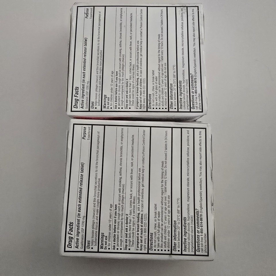 lot 2 Chest Congestion Relief, Maximum Strength Cough Expectorant ...