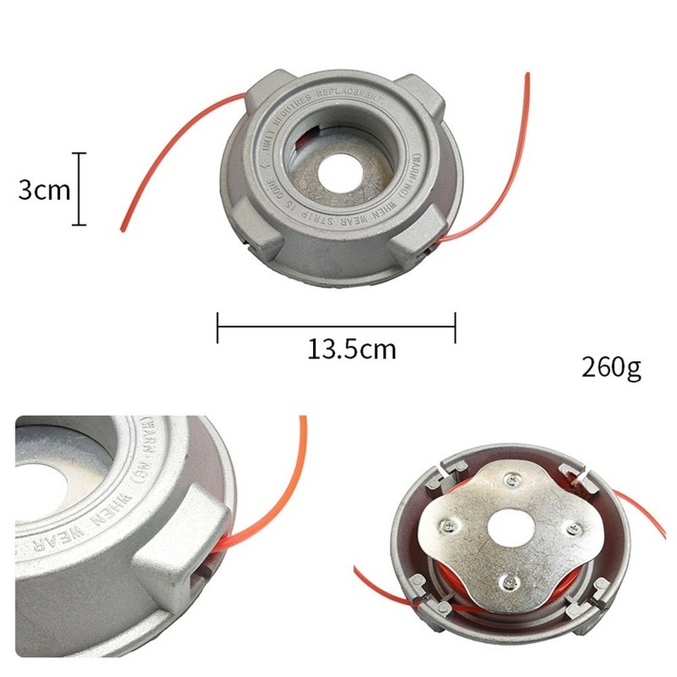 Lightweight Aluminum String Trimmer Head for Yard Work 13.5 by 13.5 by ...