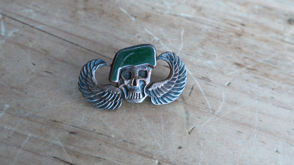 Vietnam Era Special Forces Trench Art Pin, Winged Skull Pin, Airborne ...