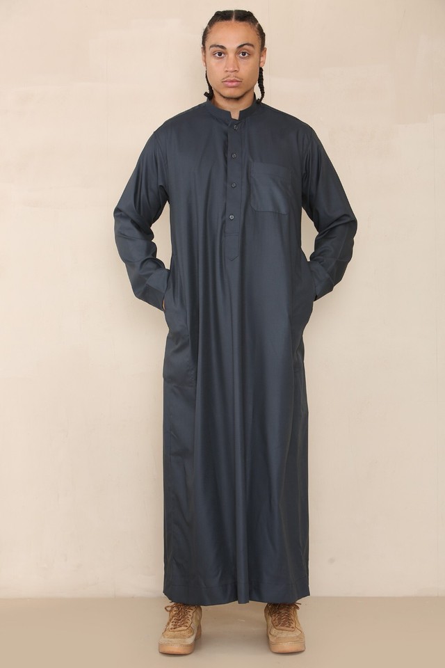 Mens Thobe Jubba Saudi Islamic Arabic Eid Cotton Kaftan Jubbah Umrah ...