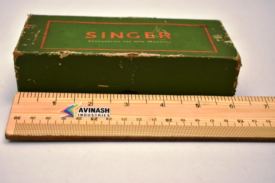 Vintage Singer Sewing Machine Accessories Box with Attachments ...