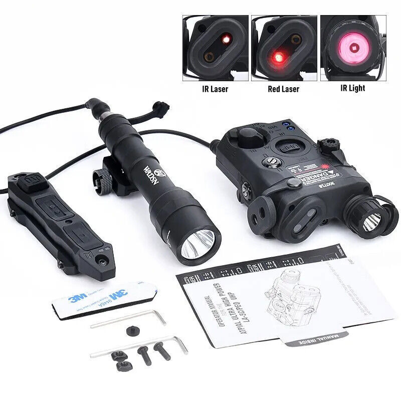Tactical PEQ 15 IR Illuminator Red Green Blue IR Laser Aiming Sight ...